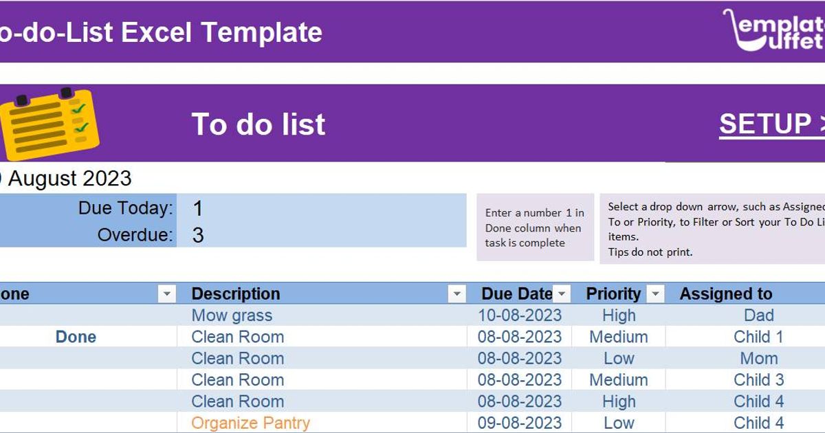 Organize Your Life: Get Things Done with this Free To-Do List Excel ...