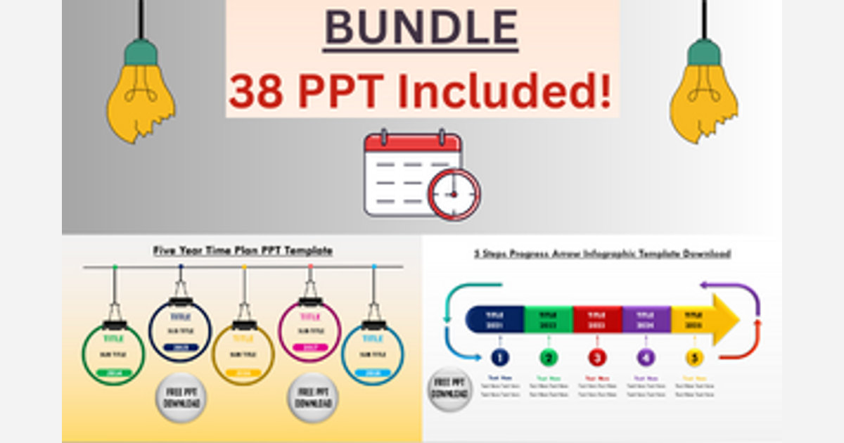 Timeline and time plan presentations bundle