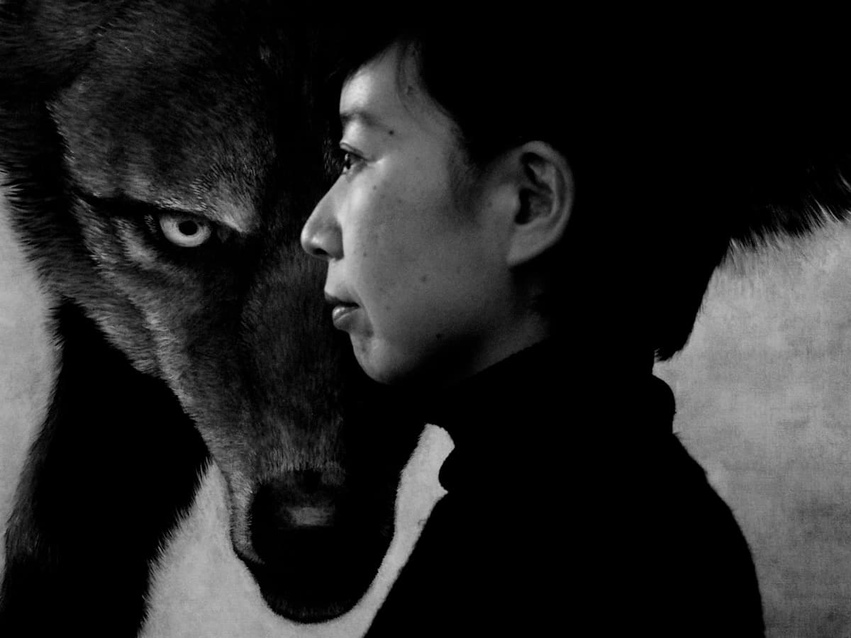 Symbolic wolves_Peak_”UN” by Hiroko Takahashi 2025: Painting | The Artling