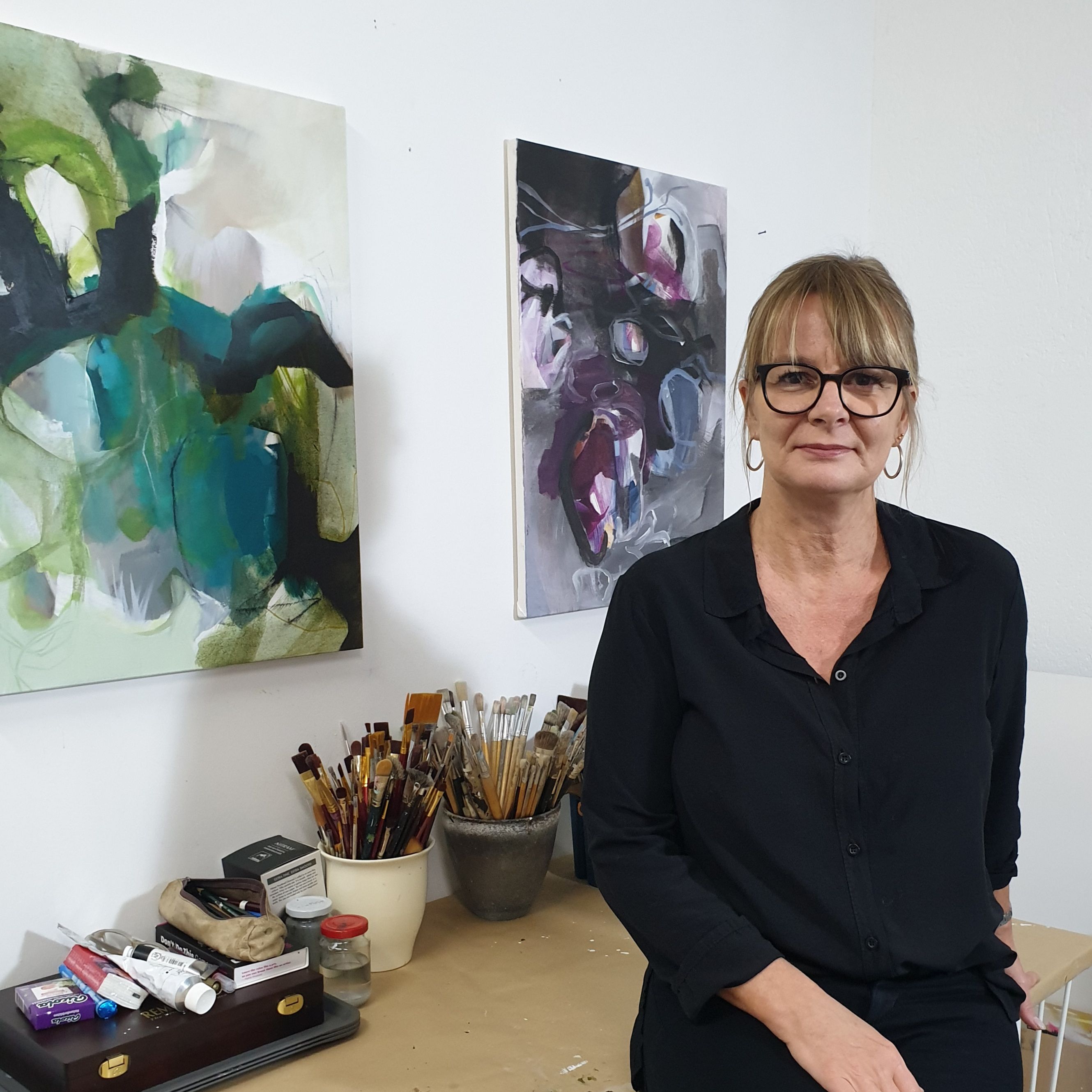 about owls and monsters by Eva Bunker 2024: Painting | The Artling