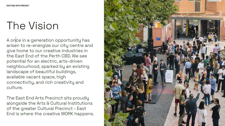 Interview with Sarah Booth & Alessio Fini: East End Arts Precinct ...