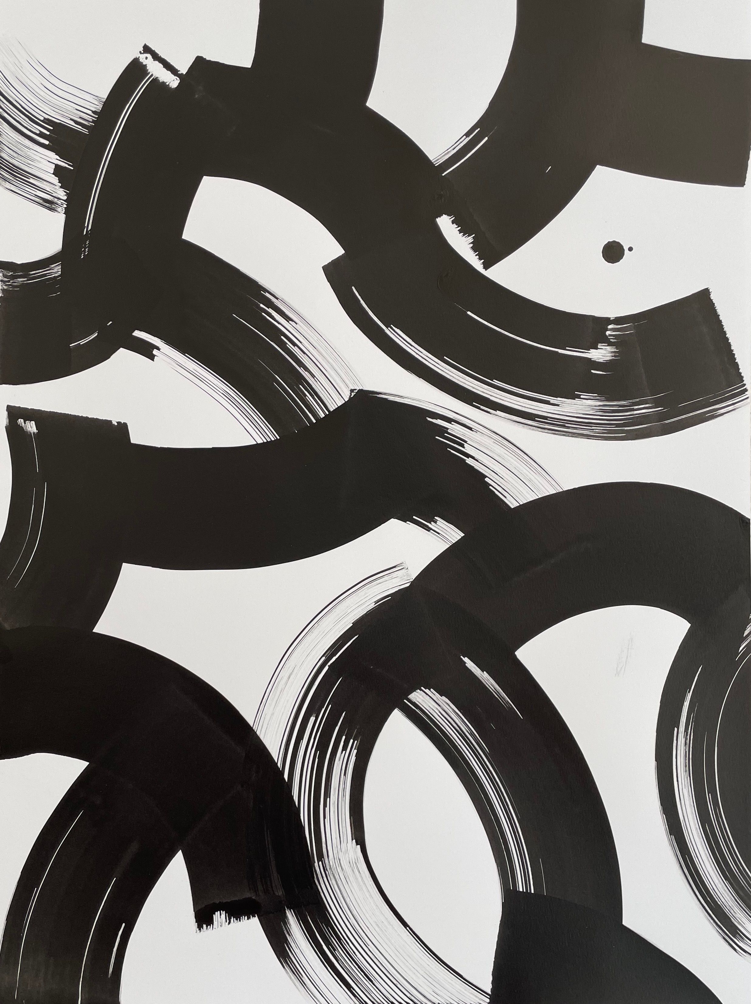 Tracks Black Ink One by Maria Lobo 2021: Visual Artwork | The Artling