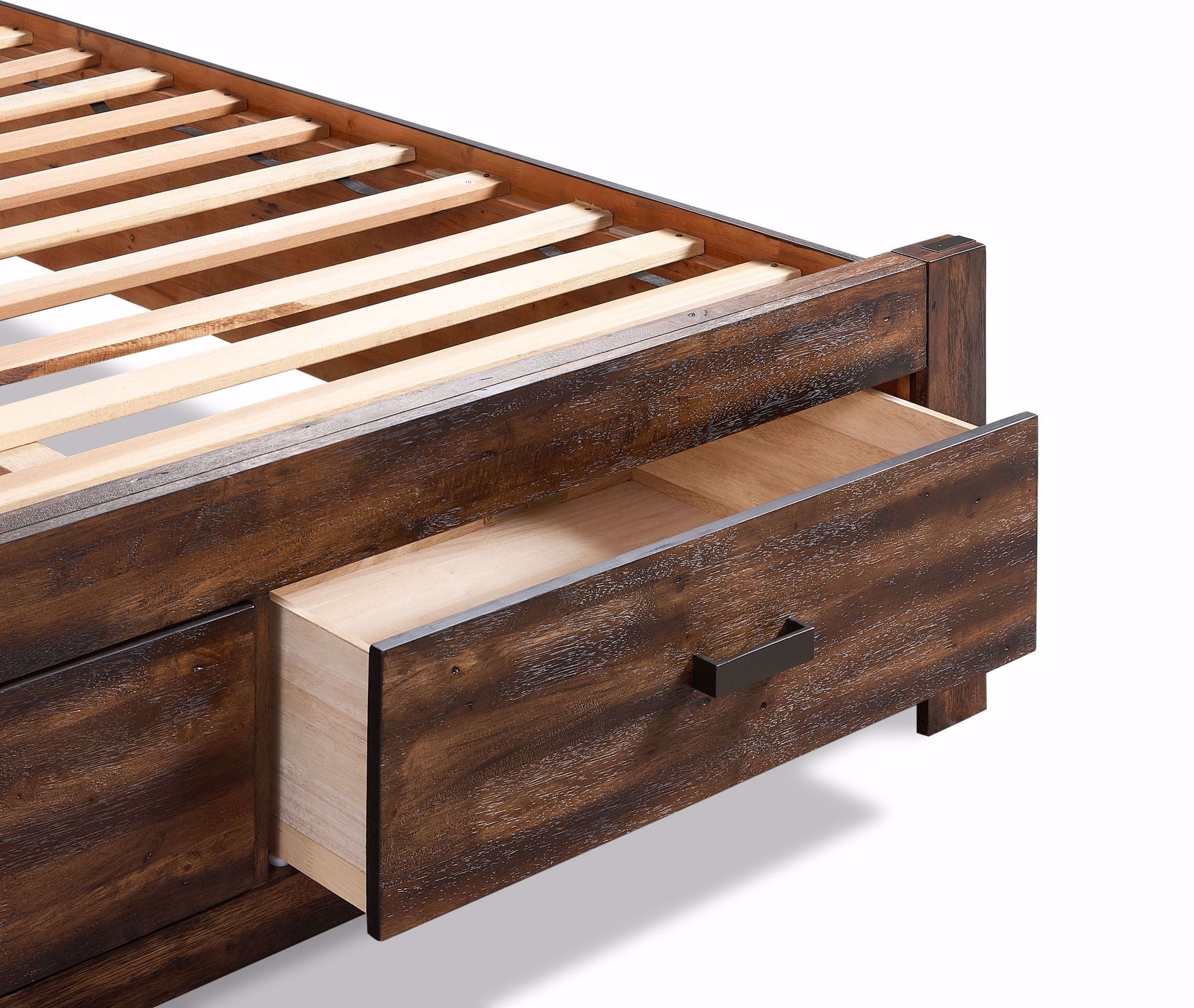 Warner Chestnut King Storage Bed | The Furniture Mart