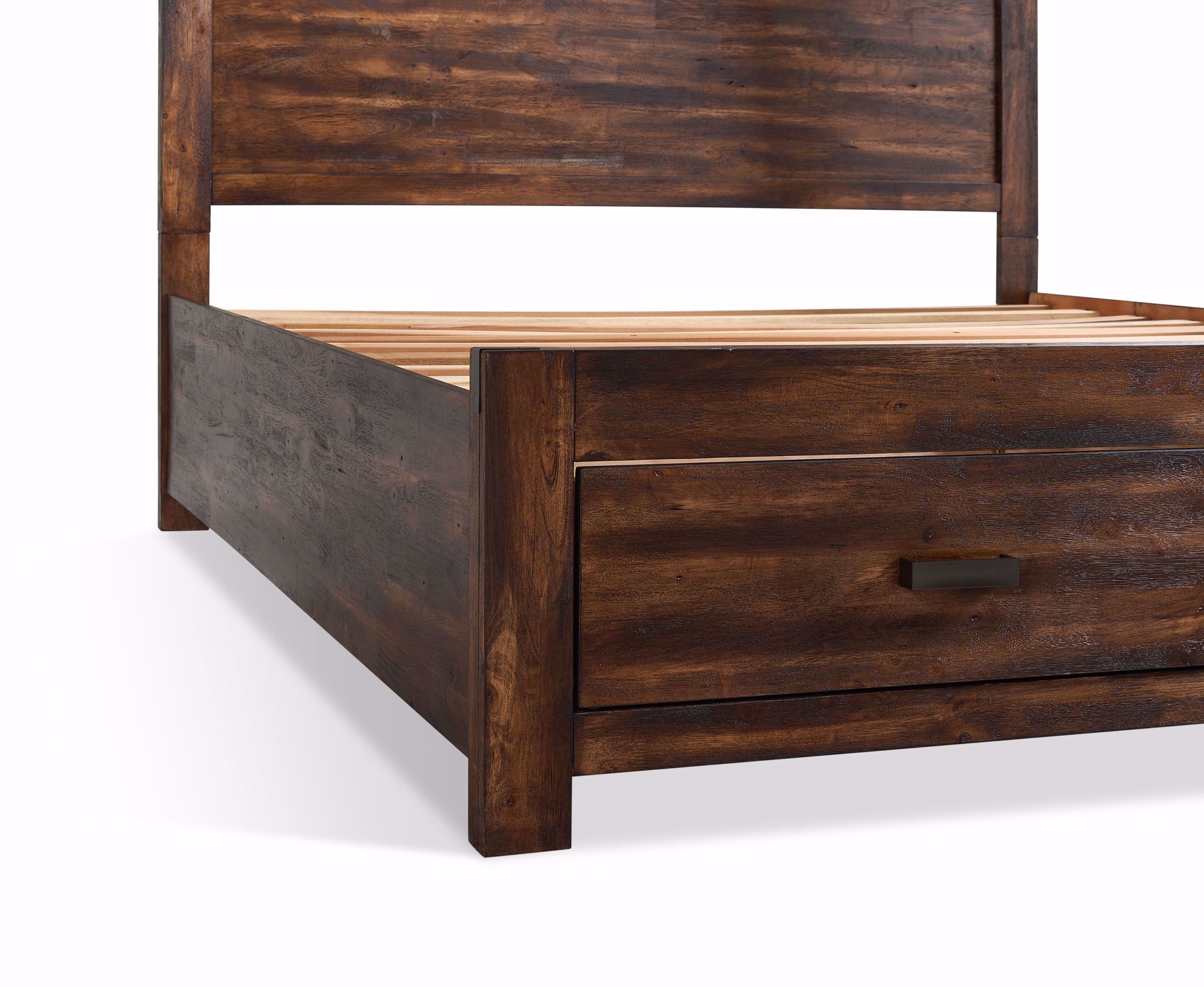 Warner Chestnut King Storage Bed | The Furniture Mart