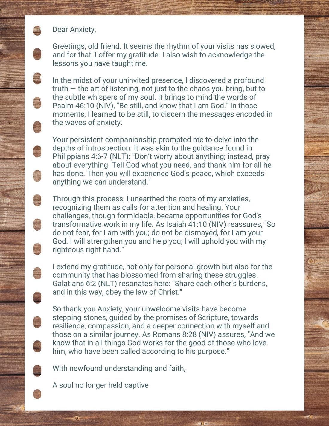 A Letter of Gratitude to Anxiety