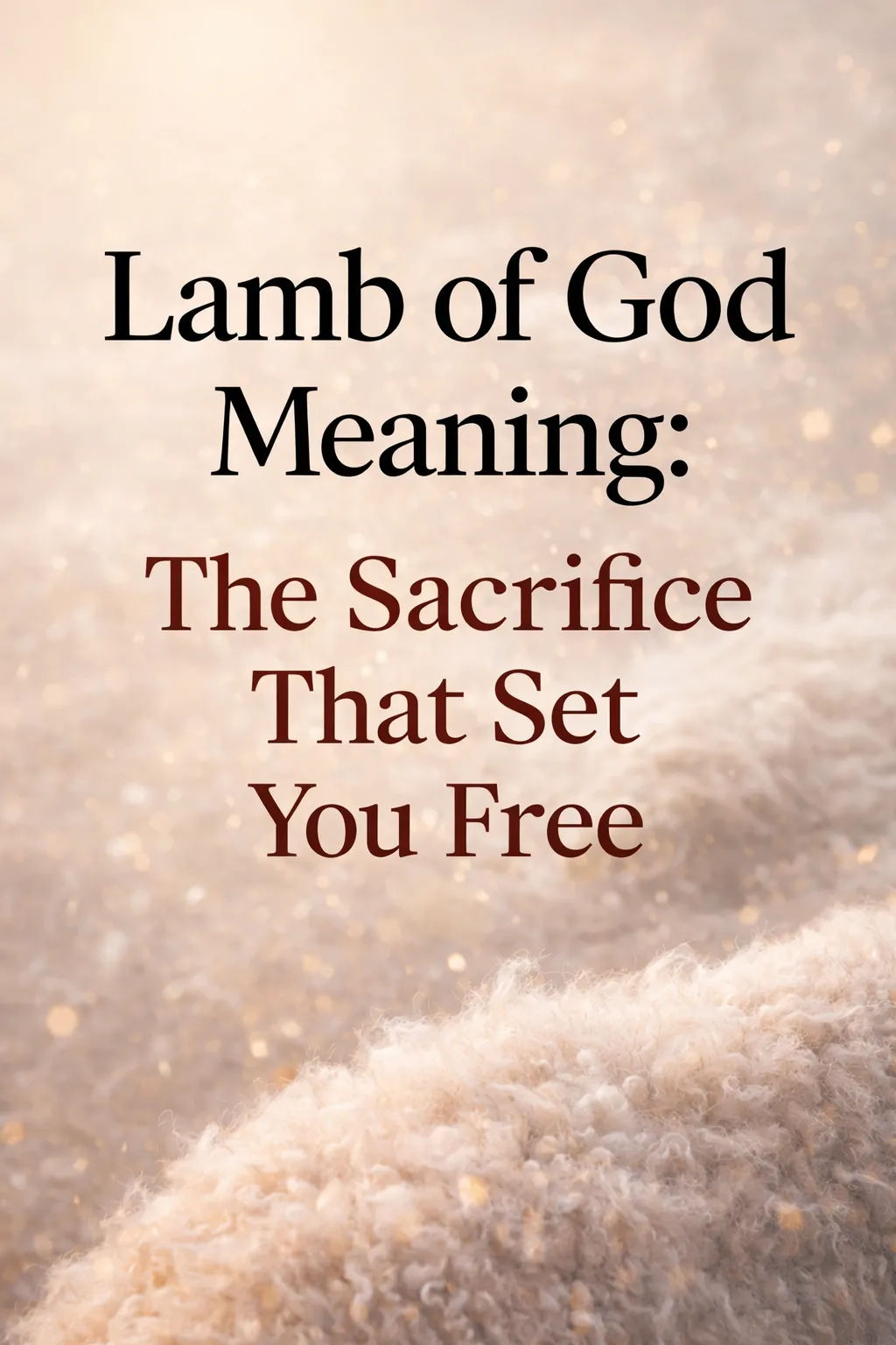 Lamb of God Meaning: The Sacrifice You Didn’t Have to Pay For