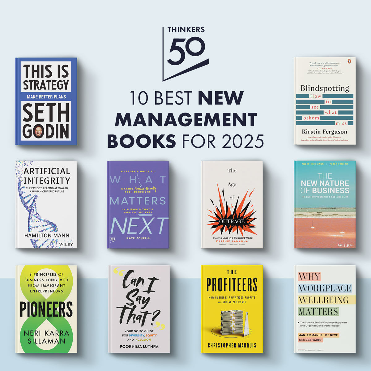 Thinkers50 Booklists 2025 - Influential Management Books
