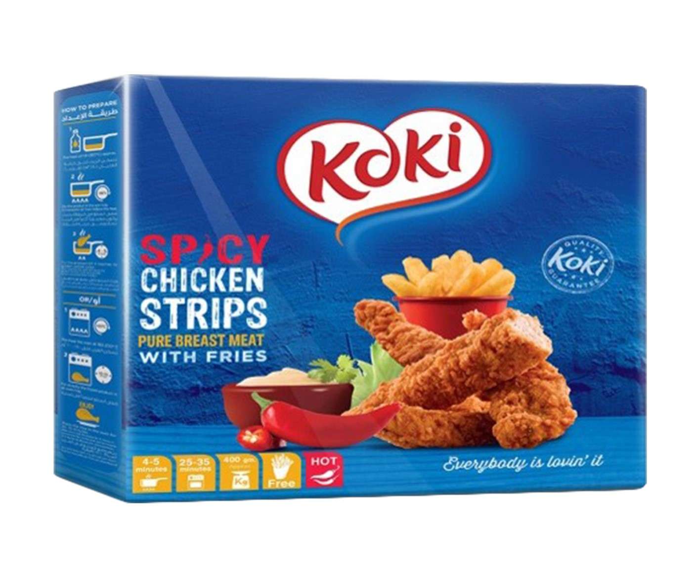 Chicken Strips - Spicy - with Fries - 400 gm - Koki