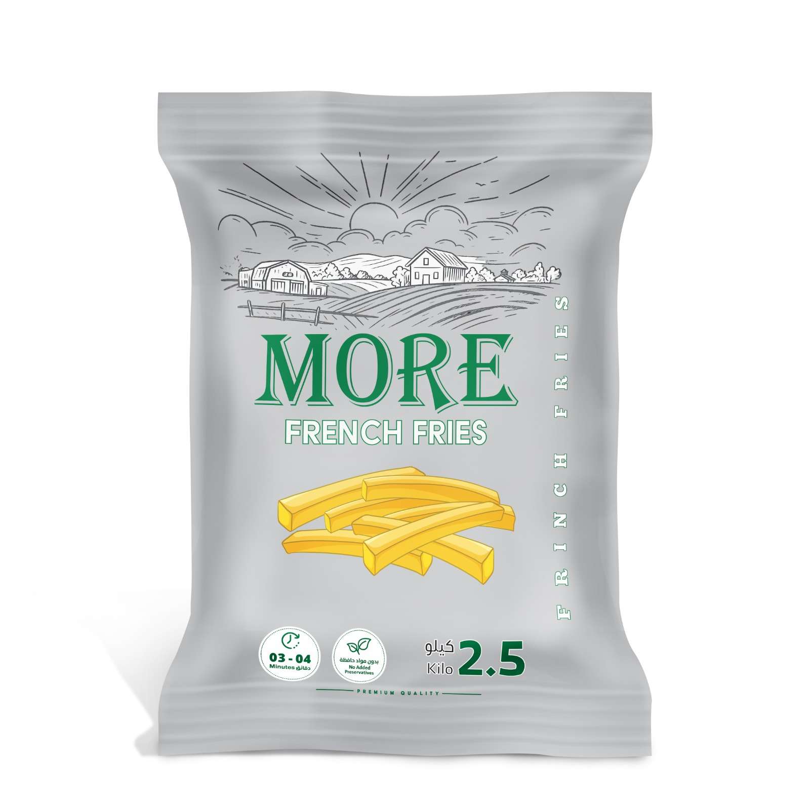 Frozen Potatoes French Fries 9×9 | Wholesale Pack – More