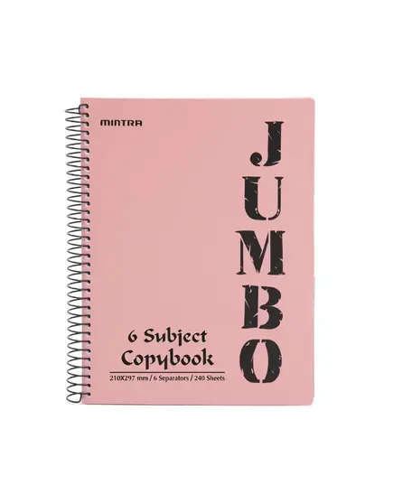 JUMBO A4 Notebook 6 Subjects - 240 Sheets LINED-Assorted-B2B