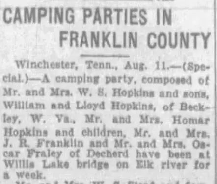 Tims Ford Lake Historical Points of Interest