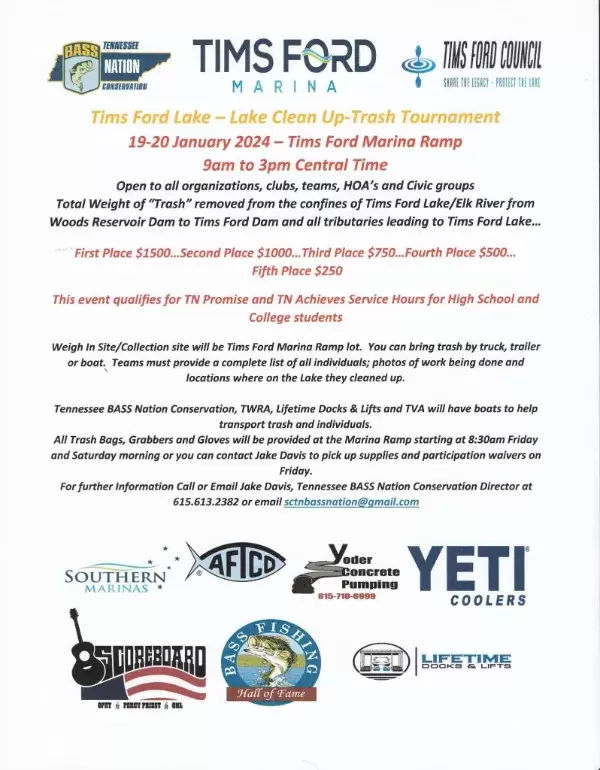 Tims Ford Lake Clean Up - Tims Ford Lake Area Event