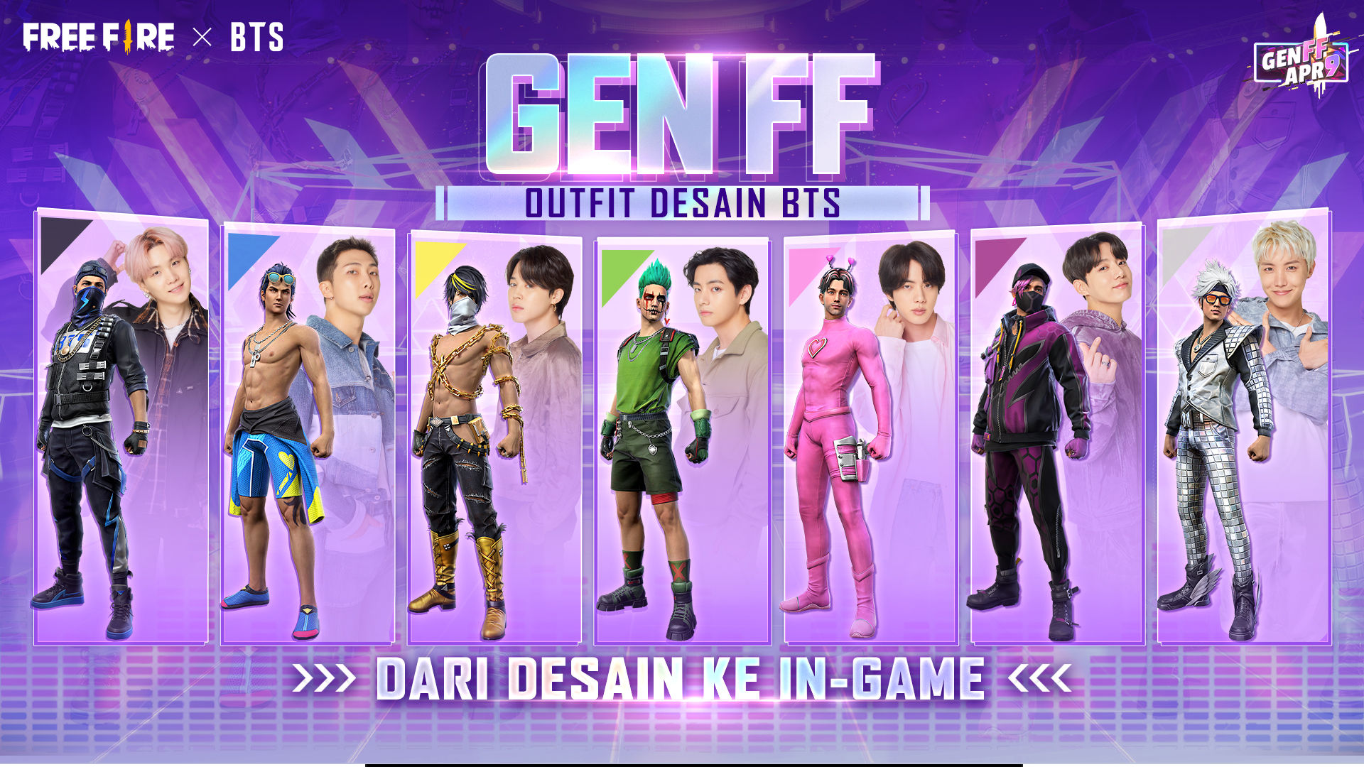Gratis! Berikut Cara Dapatkan Bundle Eksklusif Free Fire x BTS - wongkito.co