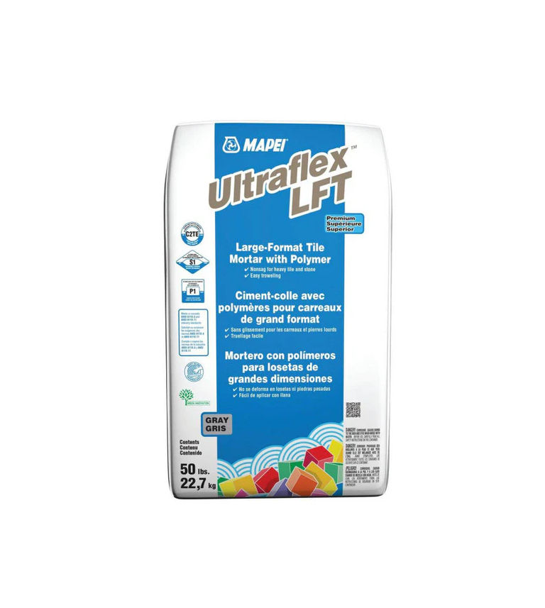Mapei - Ultraflex LFT Large & Heavy Tile Mortar, Gray - 50 lb at New ...