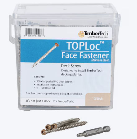 Timbertech TopLoc 3" Stainless Steel Fastener - Cedar (300 pack) at ...
