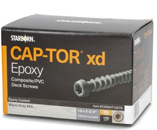 CAP-TOR #10 x 2-3/4" Warm Gray Deck Fastener (350 pack) at Ashby Lumber ...