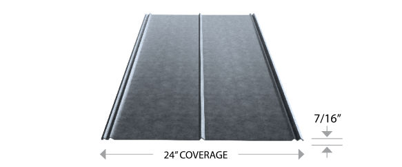 26" x 16' V Crimp Galvanized Metal Roofing Panel 29 Gauge at Gabriel ...