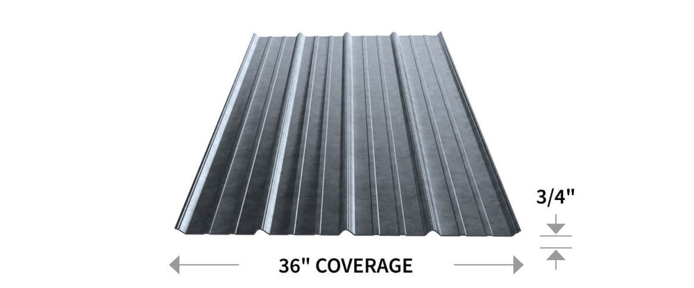36" x 12' Small Rib Ag Panel Galvalume Metal Roofing Panel 29 Gauge at ...