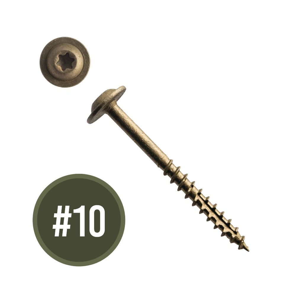 Big Timber #10 x 3 in. RWH Round Washer Head Cabinet Screws 1 lbs. at ...
