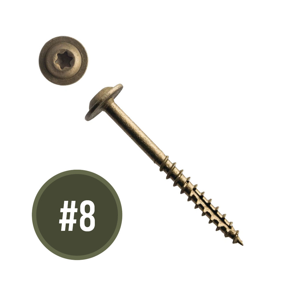 Big Timber #8 x 2 in. RWH Round Washer Head Cabinet Screws 1 lbs. at ...