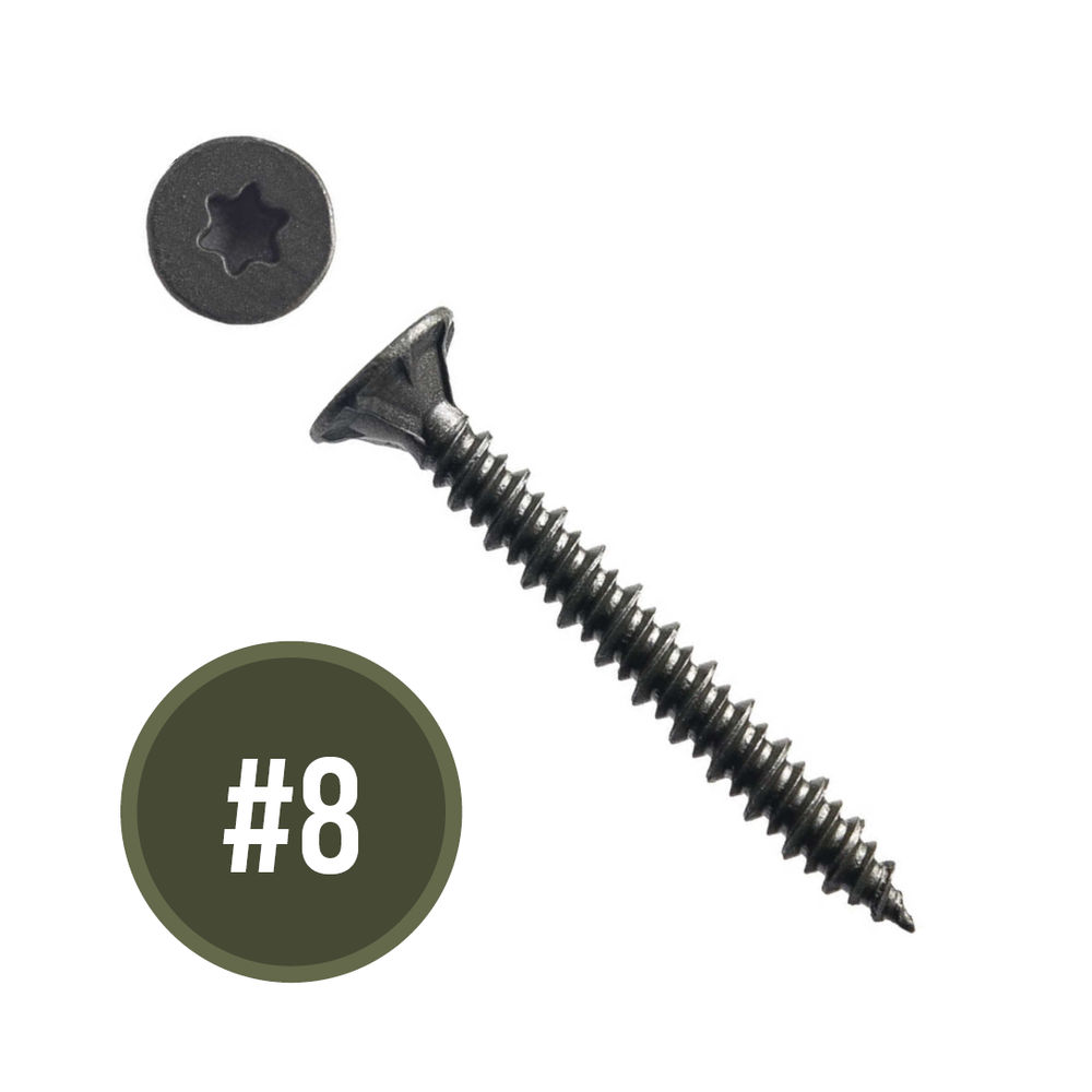 Big Timber #8 x 1-5/8 in. CB Cement Board Star Drive Screws with Sharp ...