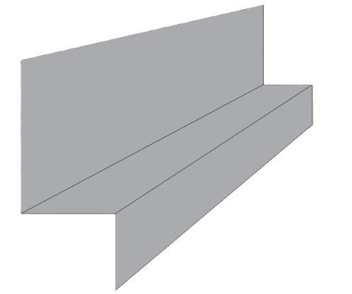 5/16" x 8' Tamlyn Primed Z Bar at Ashby Lumber | Galvanized Z Bar Flashings