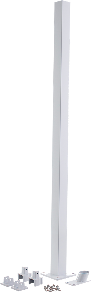 Stair Line Post White Continuous Rail Application at Monaghan Lumber ...