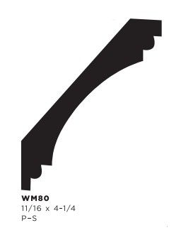 16' Primed Cove Moulding WM80 - 11/16" x 4-1/4" - Primed at Tart Lumber ...