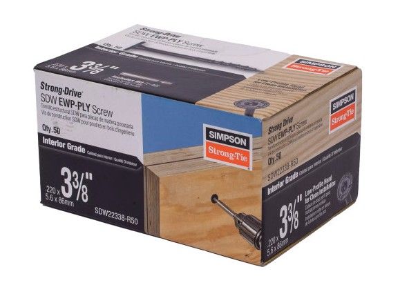Simpson Strong-Tie Strong-Drive® SDW™ EWP-PLY Screw T40 6-Lobe, E-coat ...