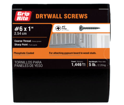 5# 1" Coarse Drywall Screw at Dufrene Building Materials | #1, #5 ...