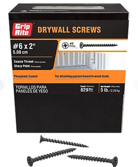 5# 2" Coarse Drywall Screw at Dufrene Building Materials | #1, #5 ...