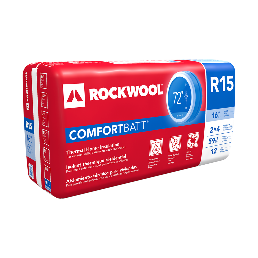 ROCKWOOL R15 3.5" x 15.25" x 47" ComfortBatt Insulation at S.W. Collins ...