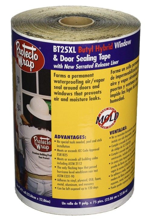 Protecto Wrap - Butyl Hybrid Window & Door Flashing Tape 9" x 75' at ...
