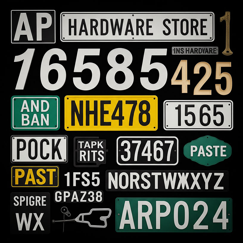 Signs, Numbers & Letters | Hardware & Hand Tools