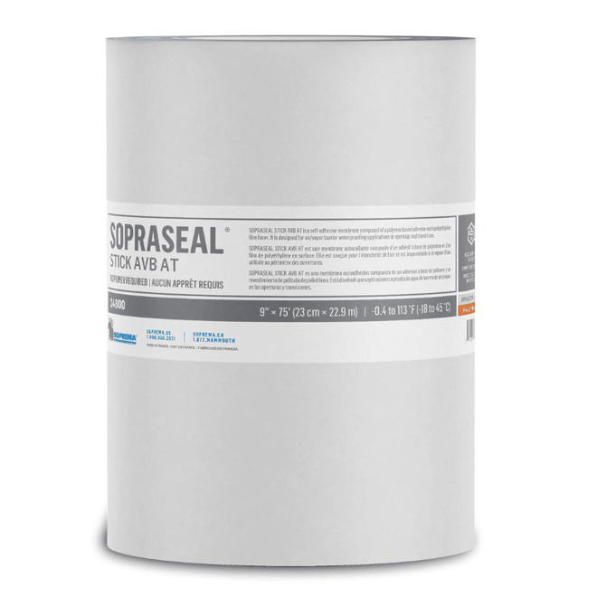 Soprema Sopraseal Stick AVB AT 9" x 75' Acrylic Peel-and-Stick Membrane ...