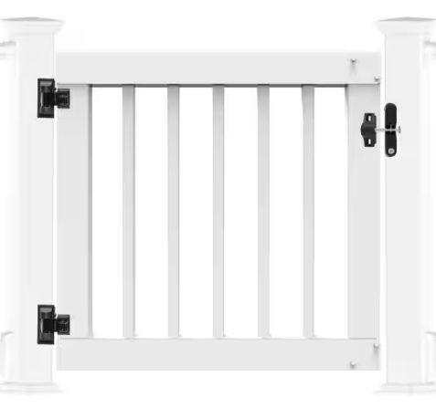 White Assembled 48" Gate With Square Balusters at GR Mitchell, Inc ...