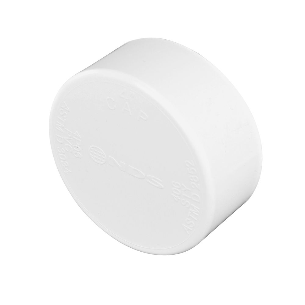 NDS 4P06 PVC S&D Cap 4-in at Central Valley | Flex Drain & ADS Fit