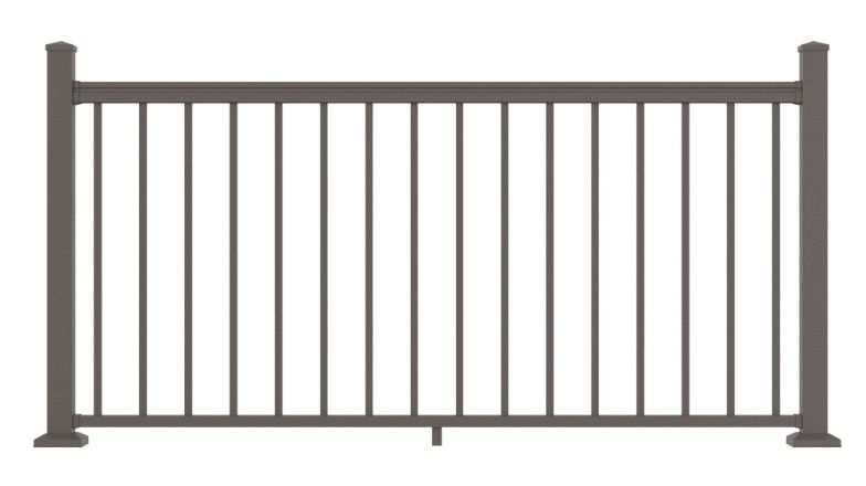 Bronze Avalon 6' x 36" Level Rail With 3/4" Square Balusters at GR ...