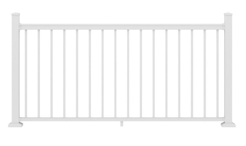 White Avalon 8' x 36" Level Rail With 3/4" Square Balusters at GR ...