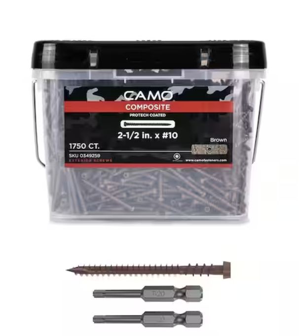 Brown 2 1/2" (500SF/Box) Color Match Screws at GR Mitchell, Inc | Camo ...