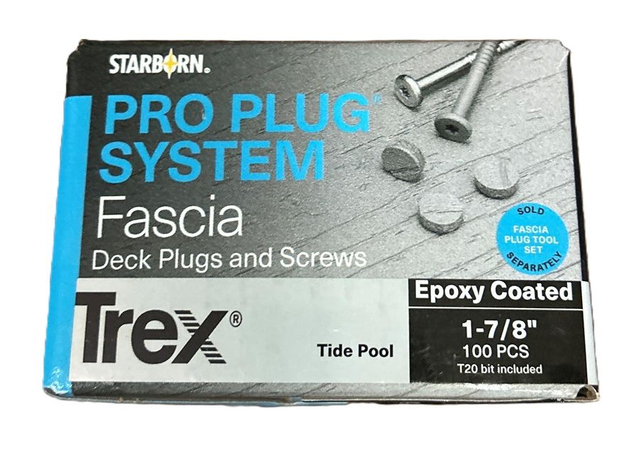 Tide Pool 100CT/Box Fascia Screws and Plugs at GR Mitchell, Inc | Trex ...