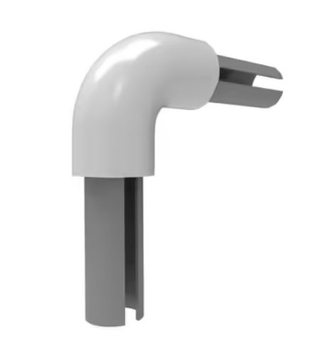 White Vinyl Clad ADA Handrail 90 Degree Corner at GR Mitchell, Inc ...