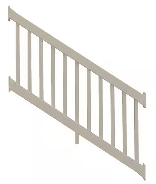 Clay Finyl Line Decktop 8' x 36" Stair Rail Kit With Clay Square ...