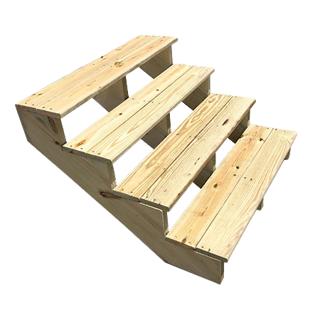 4 Tread Assembled Treated Wood Steps at Family Hardware | Treated Stair ...