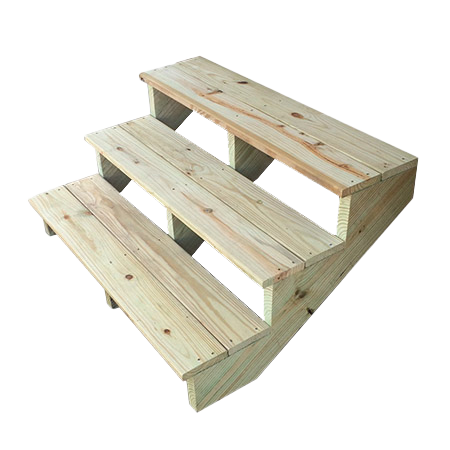3 Tread Assembled Treated Wood Steps at Family Hardware | Treated Stair ...