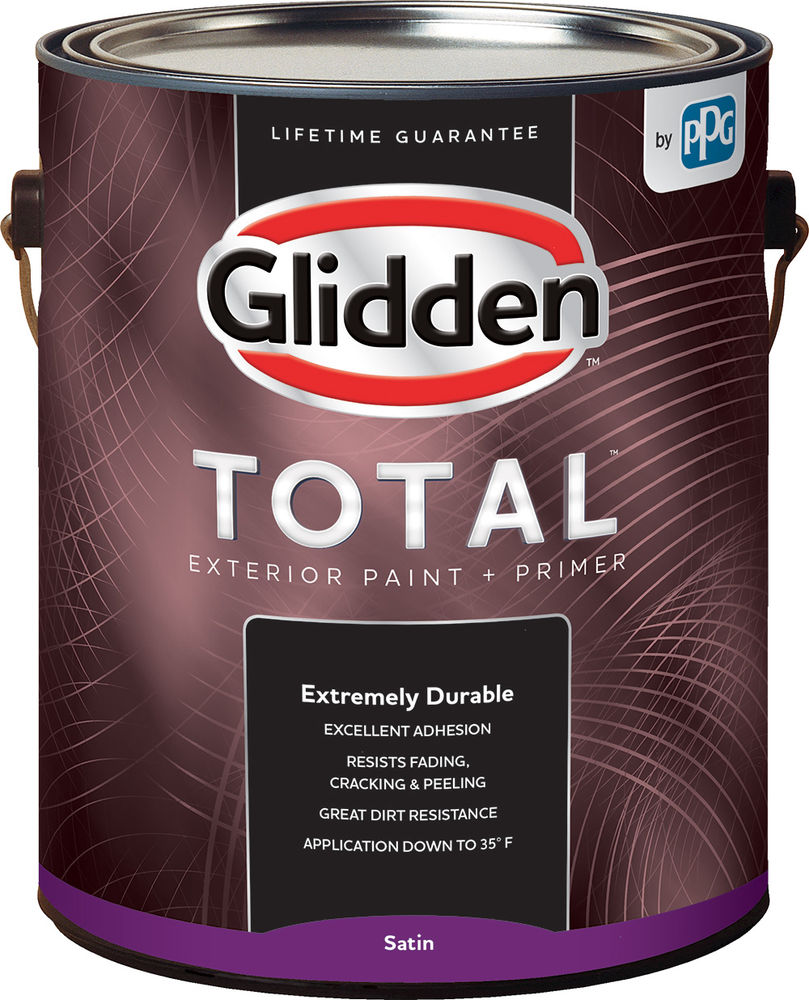 Glidden Total Exterior Paint + Primer, Satin, Gallon at Discount ...
