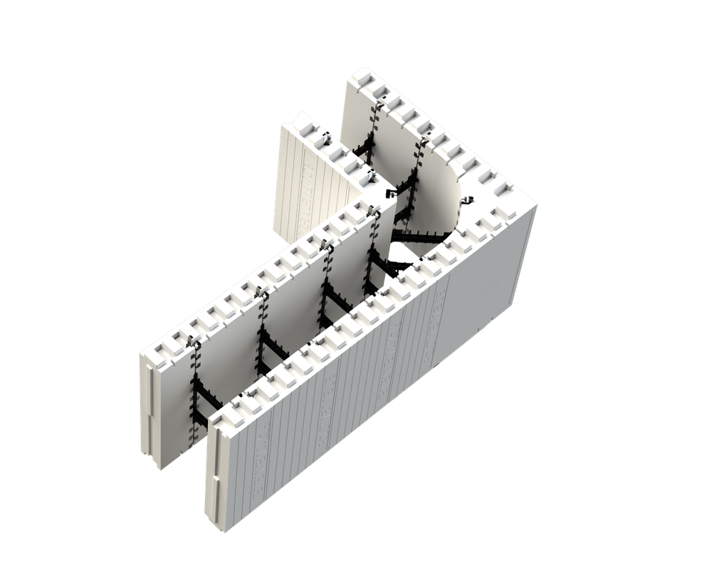 Logix Element Corner Block 6" at Cowls Building Supply | Logix Found System