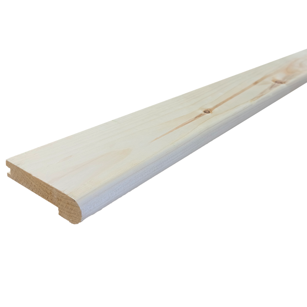 Knotty Pine Stair Nose 4" x RL at Monaghan Lumber | Treads & Nosing's