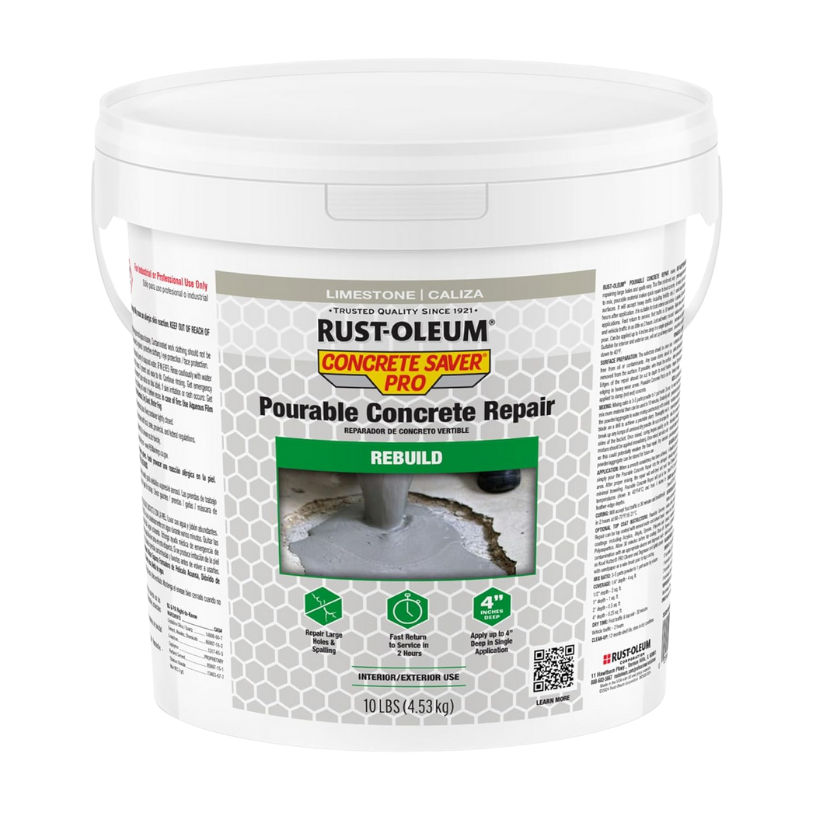 Rust-Oleum Concrete Saver Pro Pourable Concrete Repair Limestone 10 lbs ...