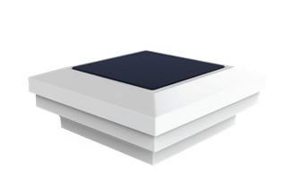 White Avalon 2.5" Solar Post Cap Down Light at GR Mitchell, Inc | Black ...